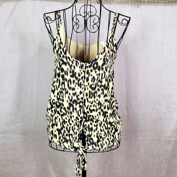 Sienna Sky | Tops | Sienna Sky Animal Print Cropped Blouse Small | Poshmark